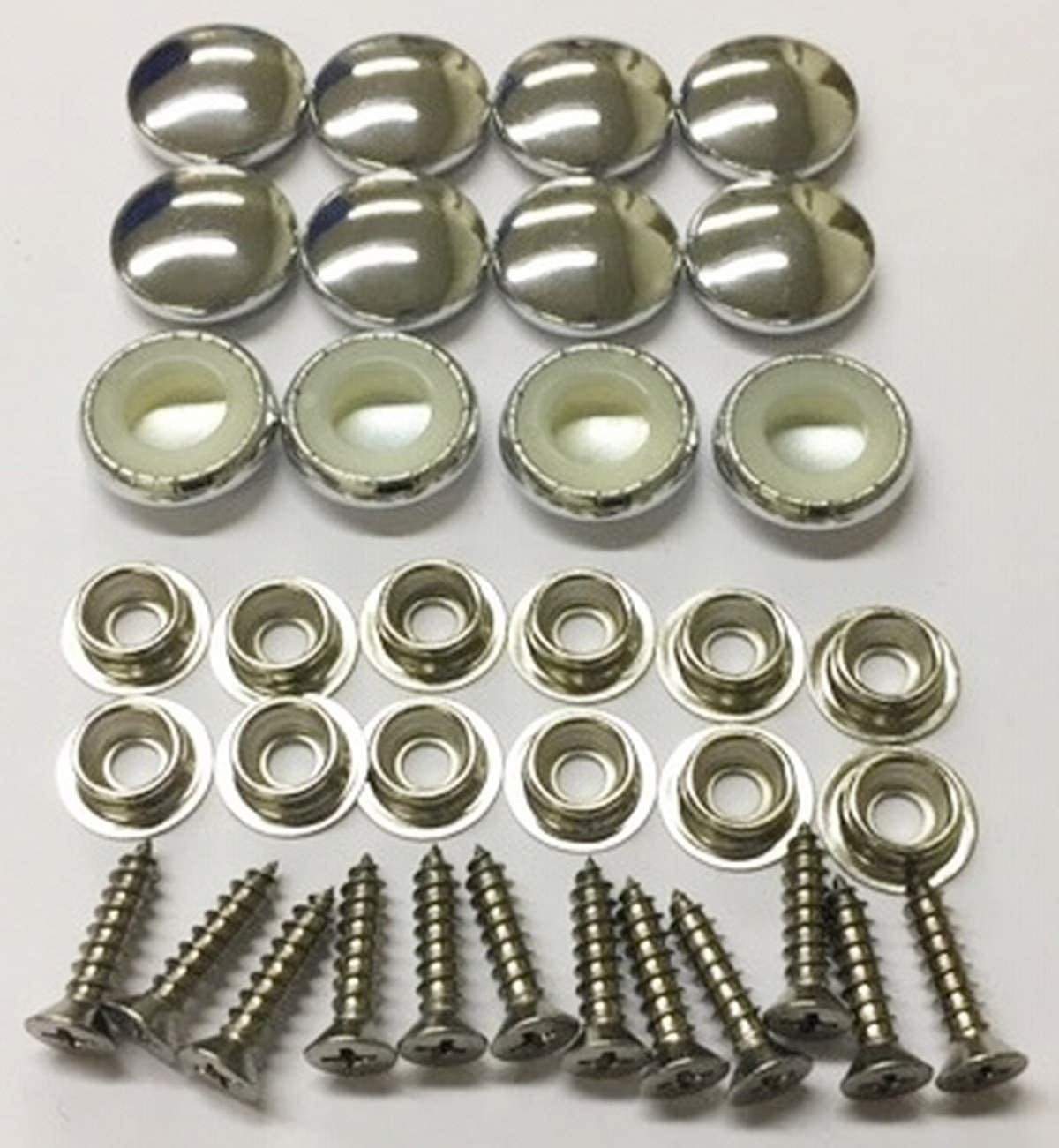 Set of 12 Dura Snap Upholstery Buttons Chrome Vinyl (#36-7/8" Diameter ...