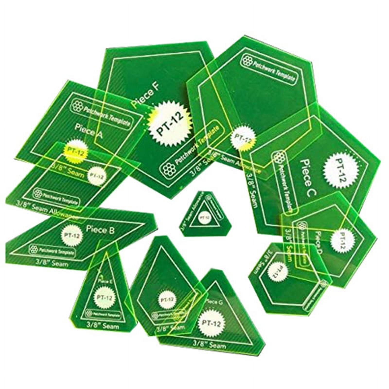 Set of 12 English Paper Piecing Quilt Template Set,Hand Sewing Template ...