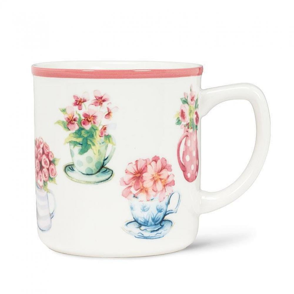Set of 12 Flowers In Cups And Pots Patterned Mug - Walmart.com