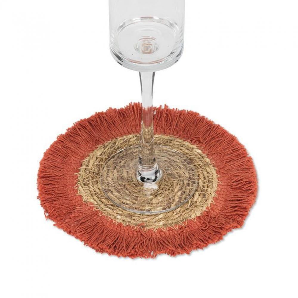 Set of 12 Fringed Coaster - Walmart.com