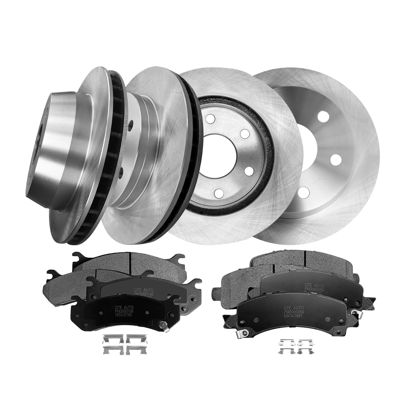 Set of 12 Front 305mm-Rear 330mm Brake Disc Rotors-D974 7881 Ceramic ...