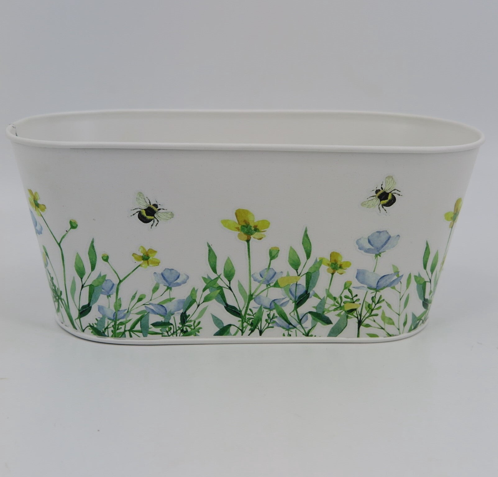 Set of 12 Garden Blooms And Bees Metal Planter - Walmart.com