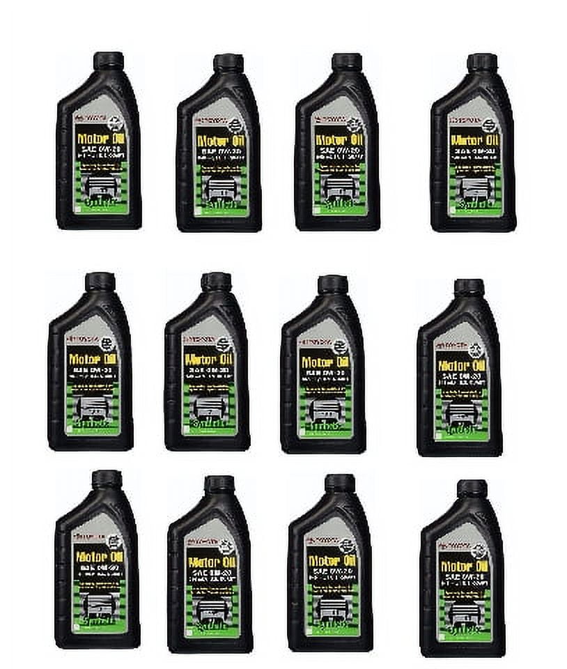 Set of 12 Genuine Synthetic Motor Oil SAE 0W-20 For Toyota 12 Quarts ...