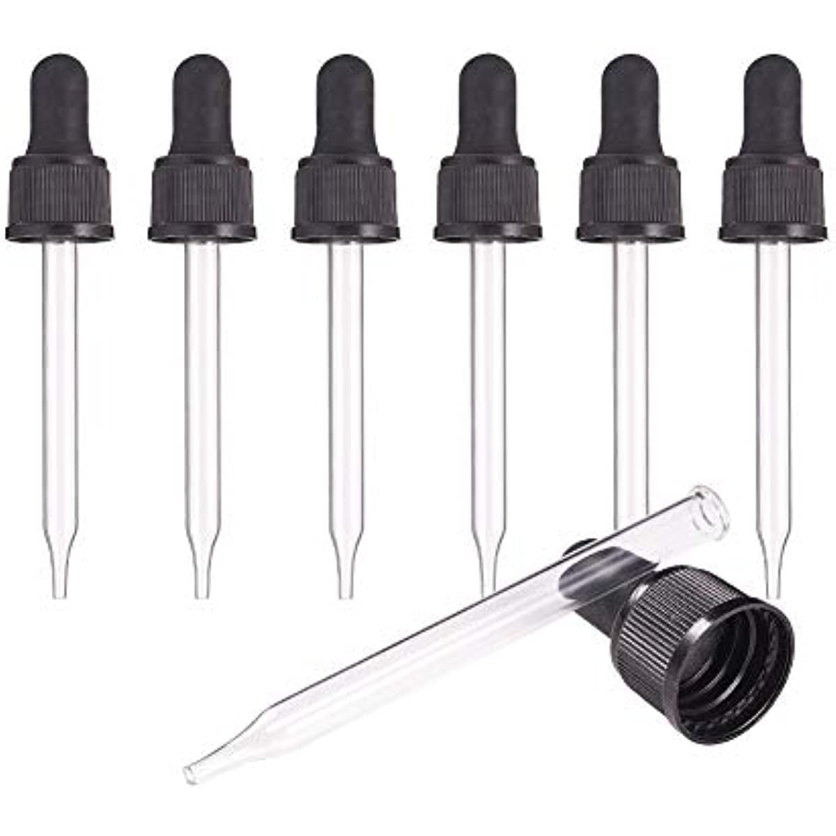 Set of 12 Glass Eye Droppers for Essential Oil 50ml Pressure Rotating ...