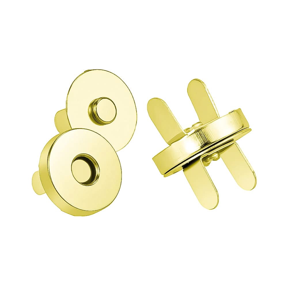 Set of 12 Gold Magnetic Snaps Buttons 0.55'' Magnetic Fasteners for ...