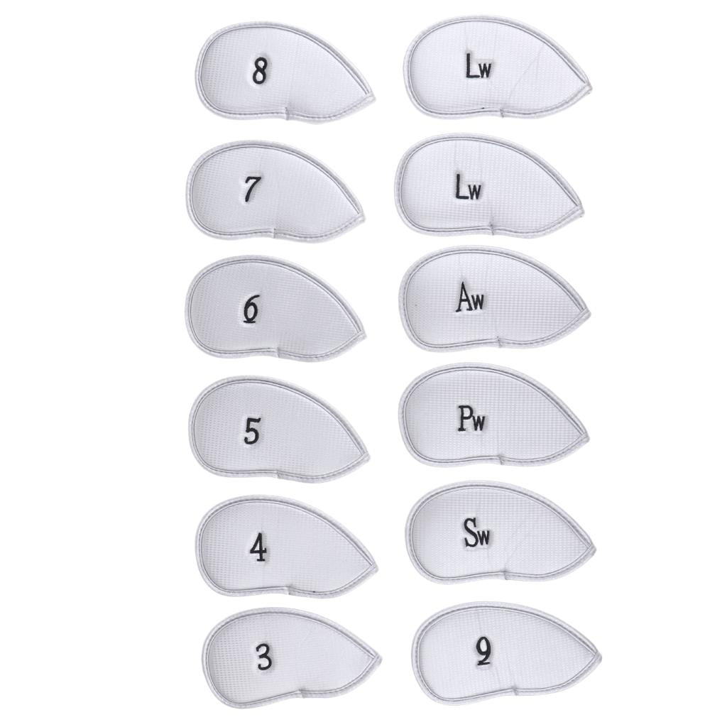 Set of 12 Golf Iron Covers Set Golf Club Head Cover Iron Protective ...