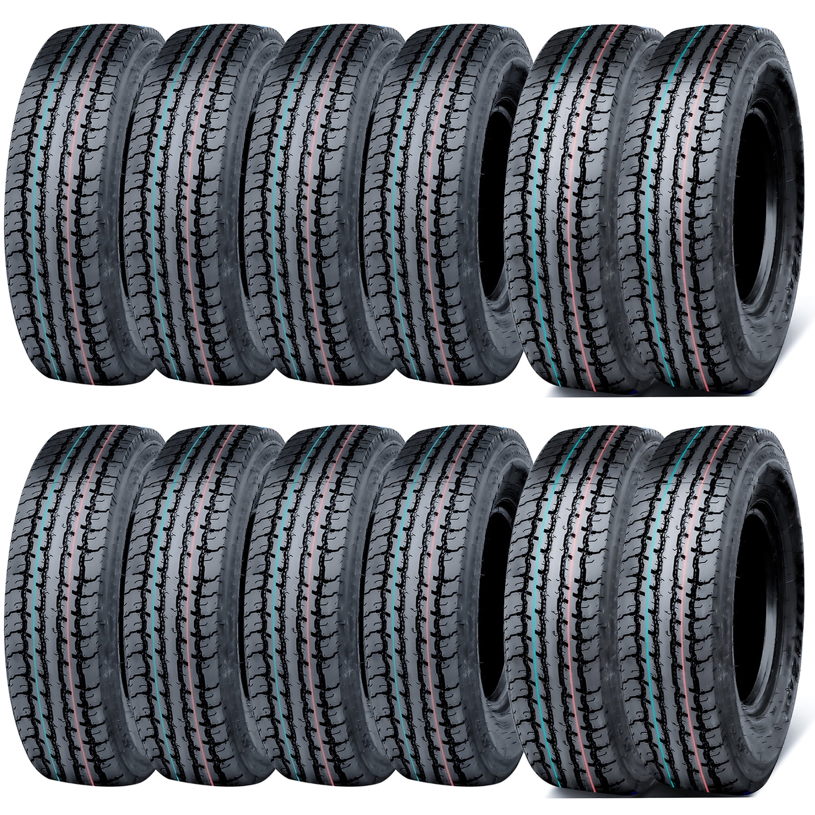 Set of 12 HAIDA HD182 ST235/80R16 14 Ply All Steel Load Range G 129 ...