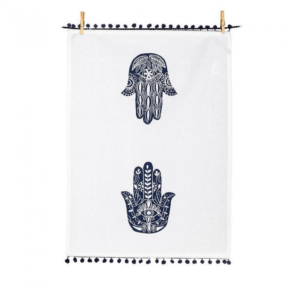 Set of 12 Hamsa Hand Print Tea Towel - Walmart.com