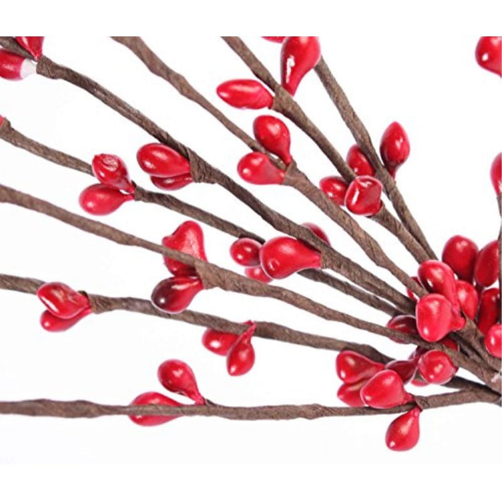 Set of 12 Hand Wrapped Red Colored Pip Berries Picks - Multiple ...