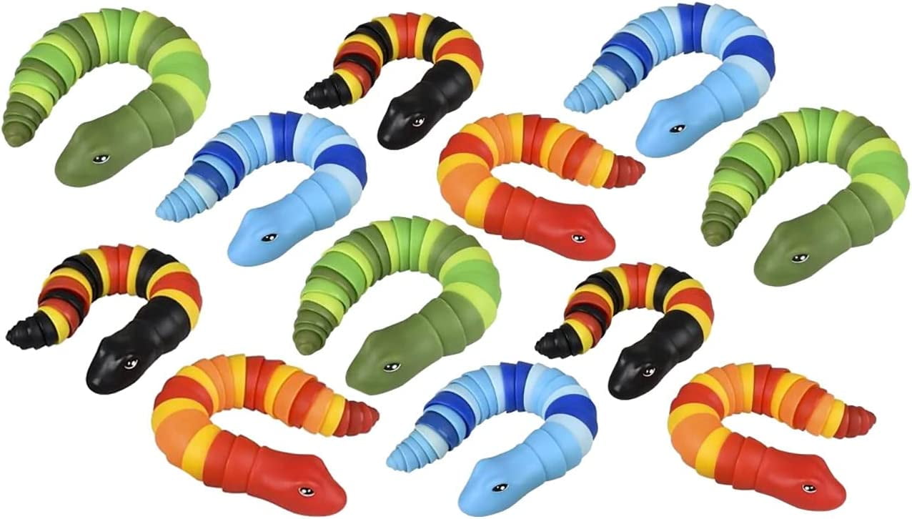 Set of 12 Large Articulated Snake Wiggle Fidget Jointed Moving Creature ...