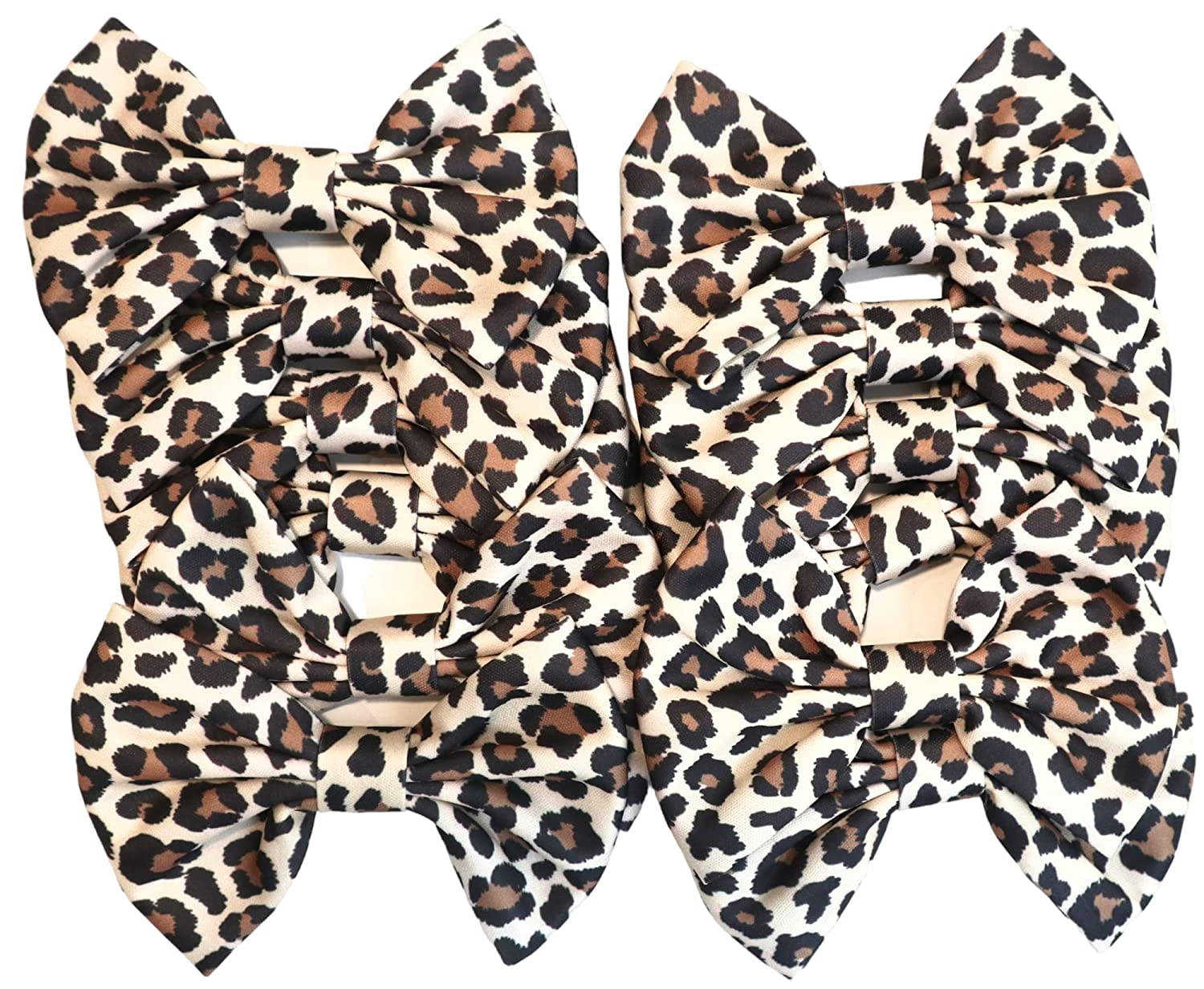 Set of 12 Leopard Bows 5 Inches Large Bows Wholesale Bows, DIY Fabric ...