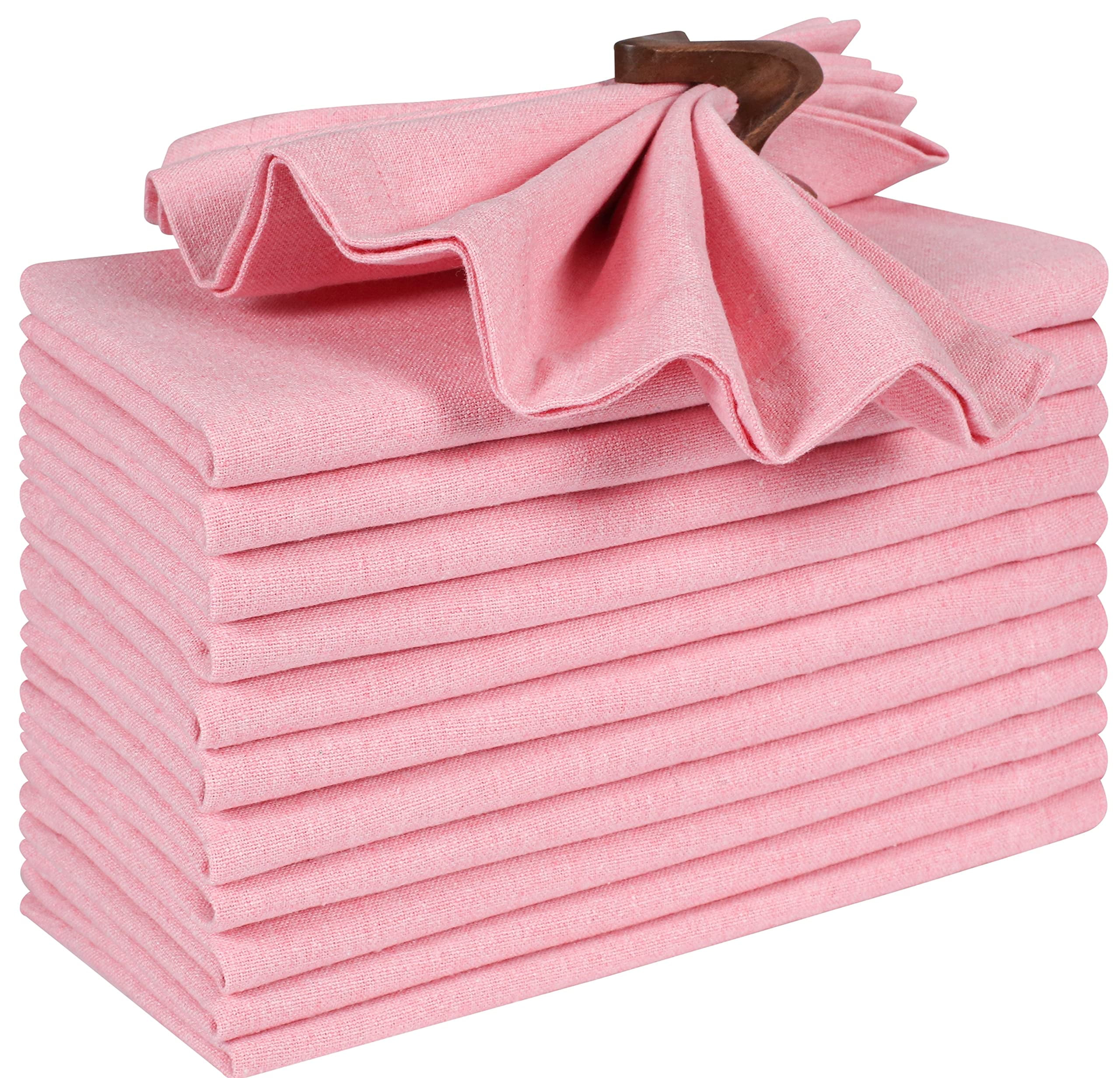 Set of 12 Machine Washable, Cotton Cloth Dinner Napkins– 18x18 inch ...