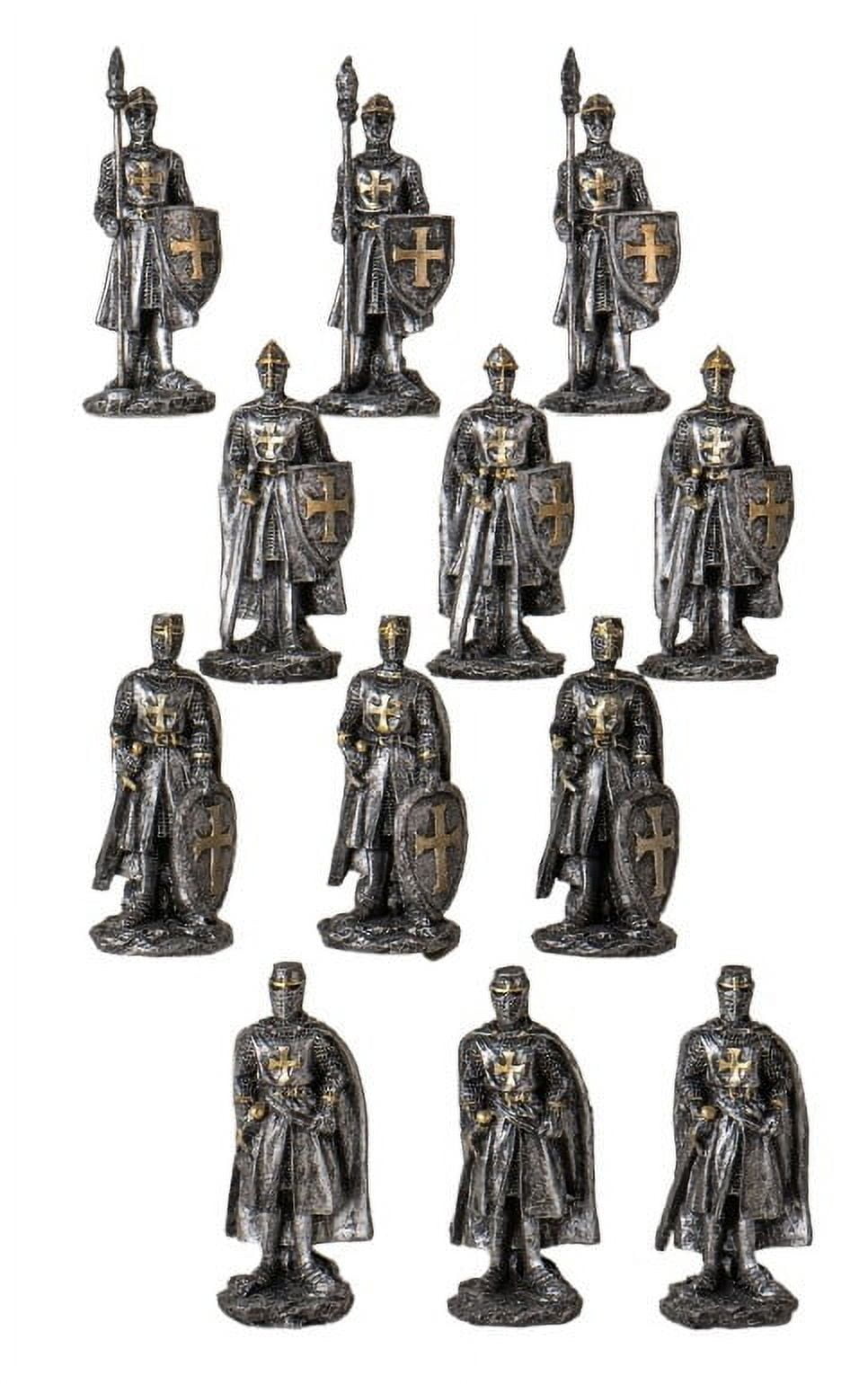 Set of 12 Medieval Crusader Knights Foot Soldiers In Suit of Armor ...