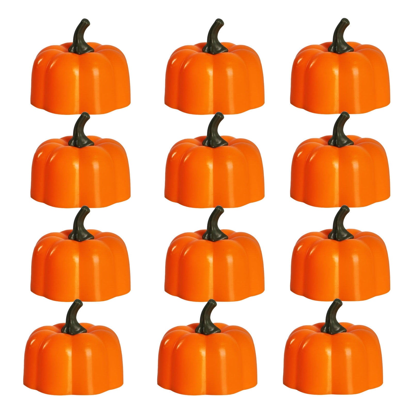 Set of 12 Mini Artificial Pumpkins for Halloween and Fall Decorations ...