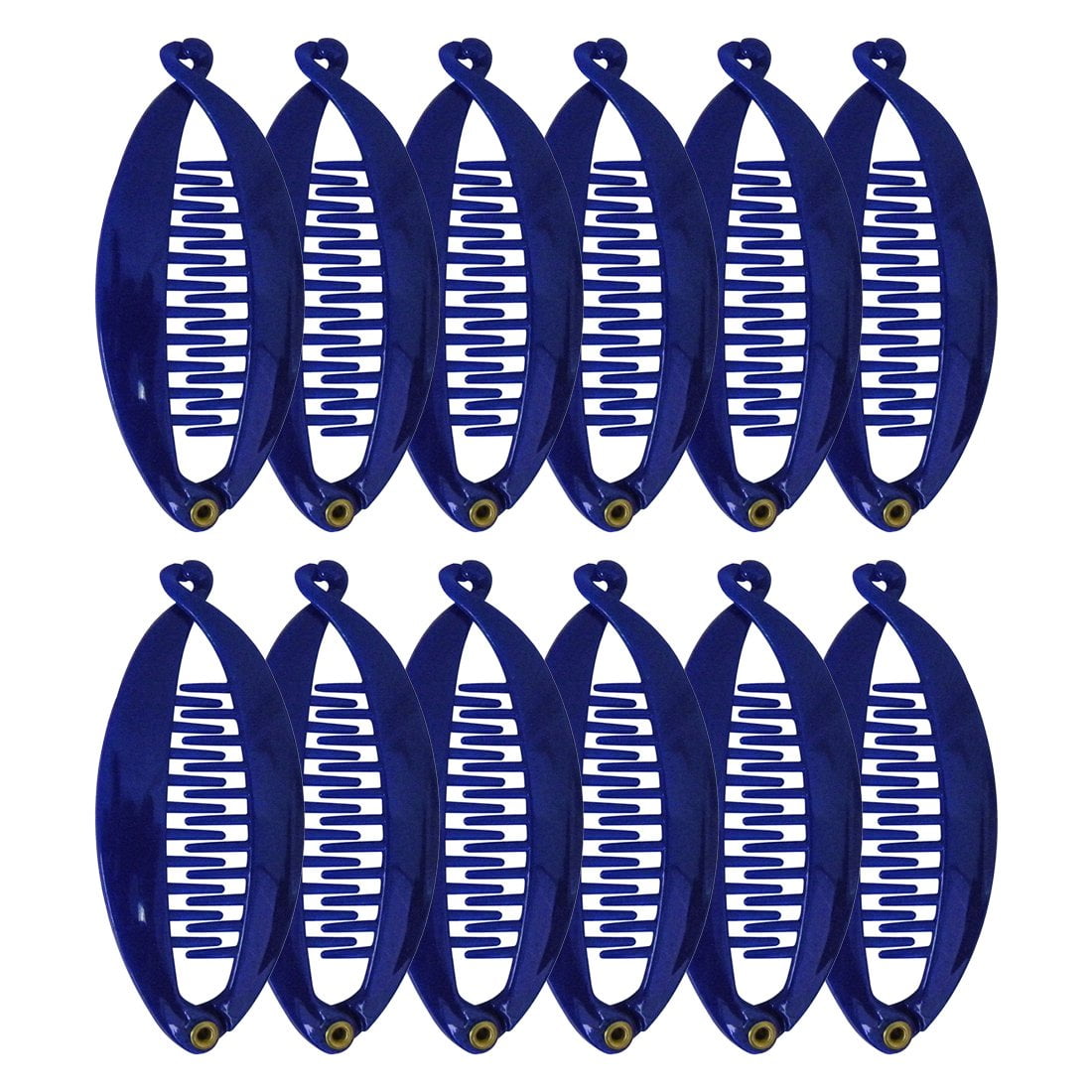 Set of 12 Mini Banana Clips - Royal Blue - Walmart.com
