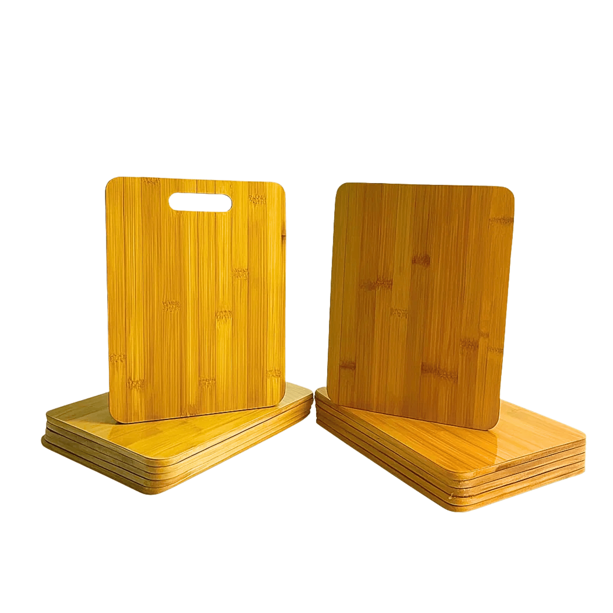 (Set of 12) Mixed 12x9" Bulk Plain Rectangular Blank Bamboo Cutting ...