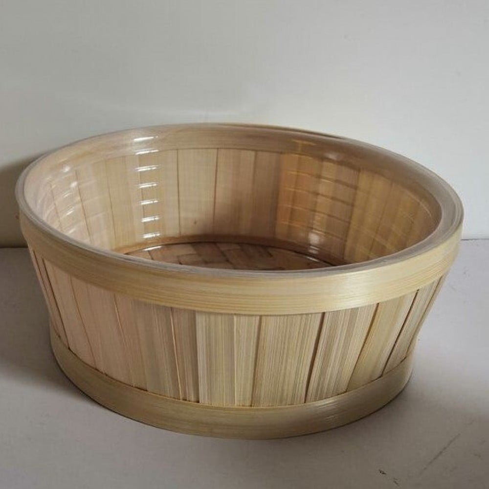 Set of 12 Natural Bamboo Slat Basket - Walmart.com