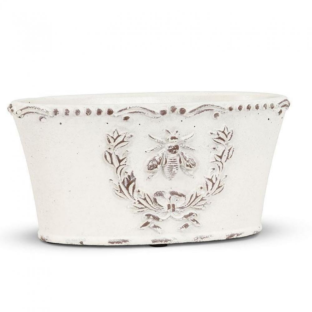 Set of 12 Oval Emboss Bee In Crest Planter - Walmart.com