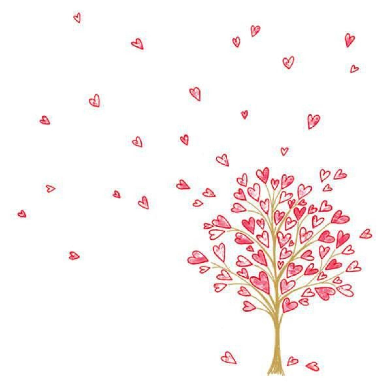 Set of 12 Pack Of 20 Luncheon Size Love Tree Print Napkins - Walmart.com