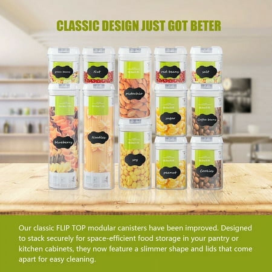 Set of 12 Pcs Food Storage Containers Airtight Kitchen & Pantry ...