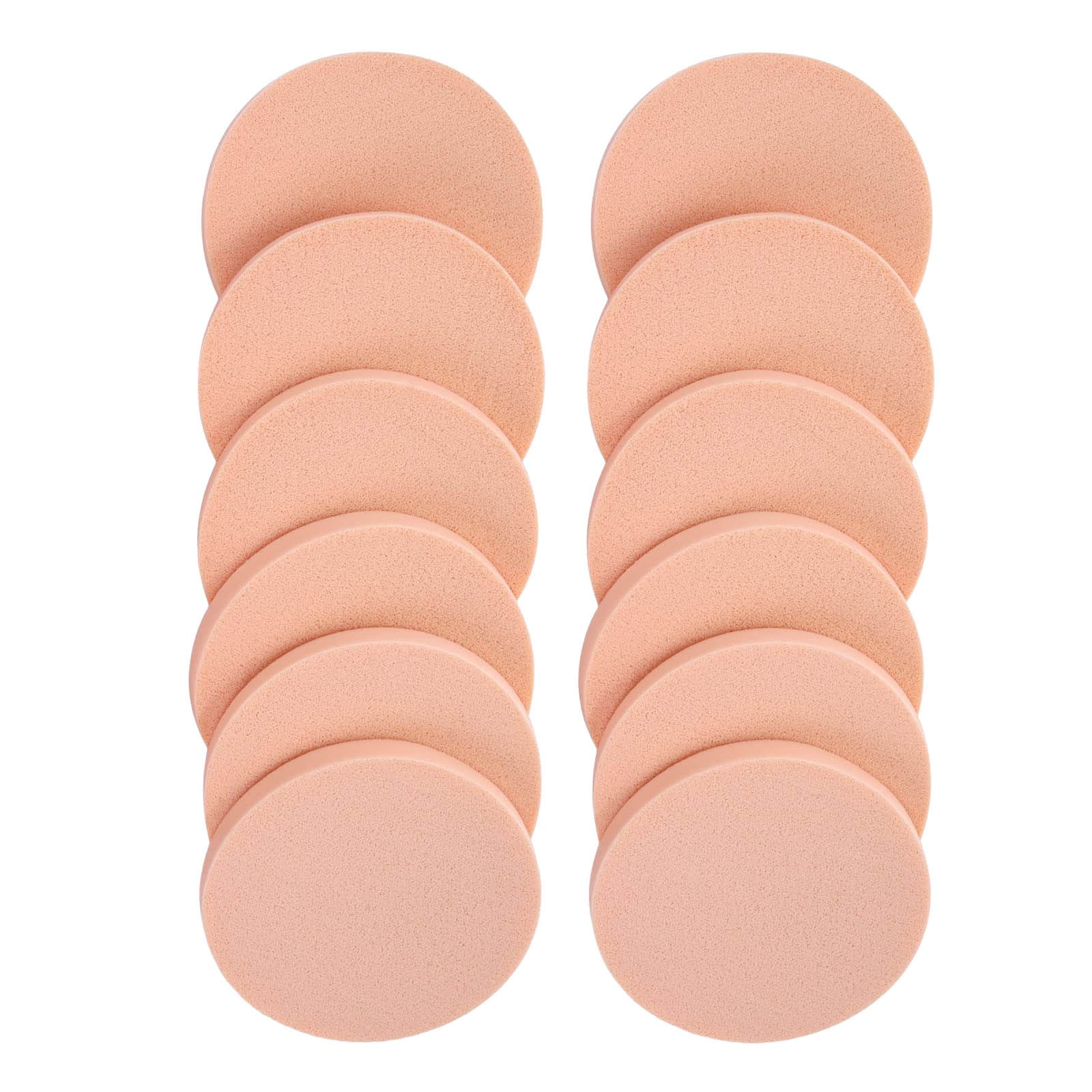 Set of 12 Pcs Round Makeup Sponges for Foundation Facial Powders Puff ...