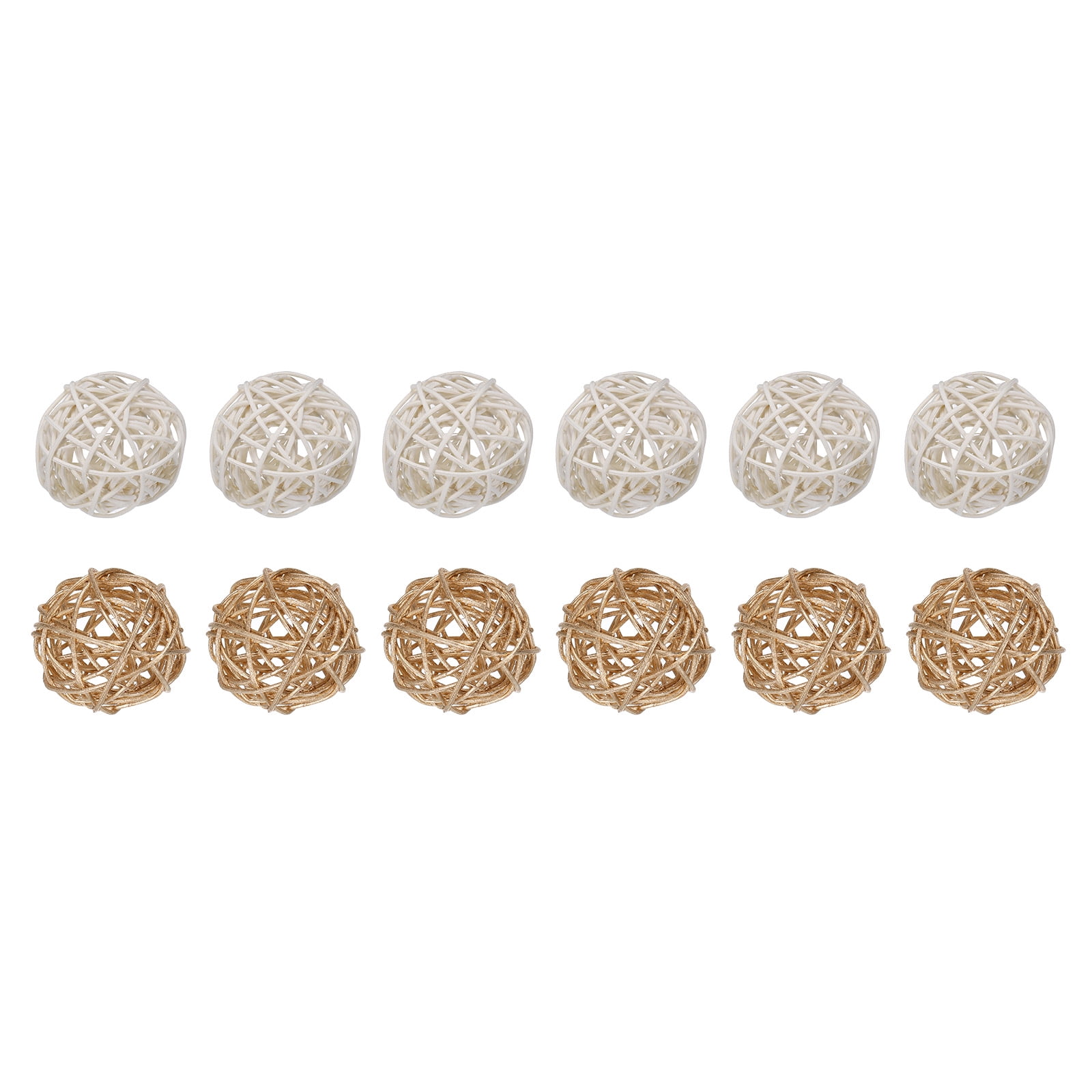 Set of 12 Pcs Wicker Rattan Balls 2 Inch Rattan Decorative Balls for ...