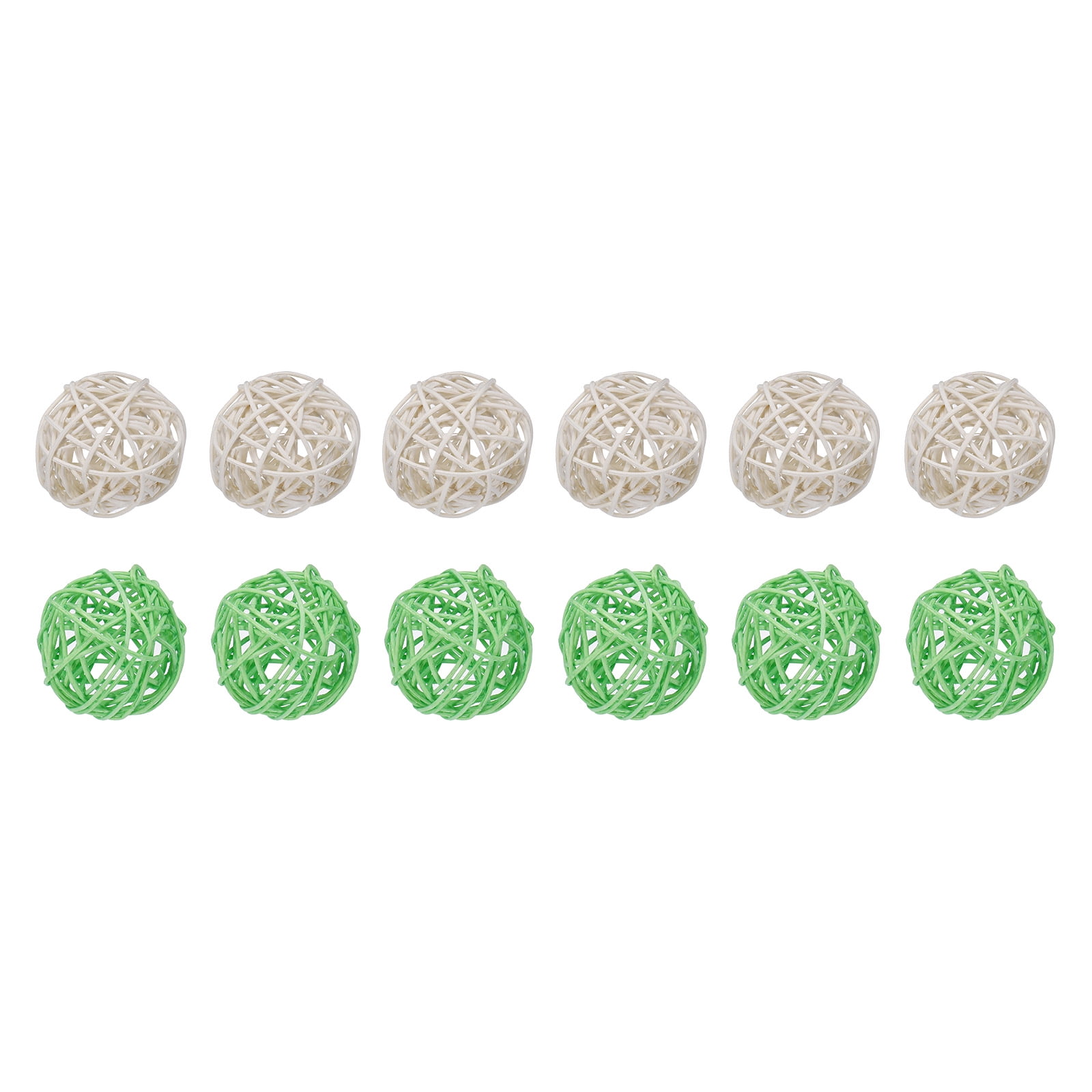 Set of 12 Pcs Wicker Rattan Balls 2 Inch Rattan Decorative Balls for ...