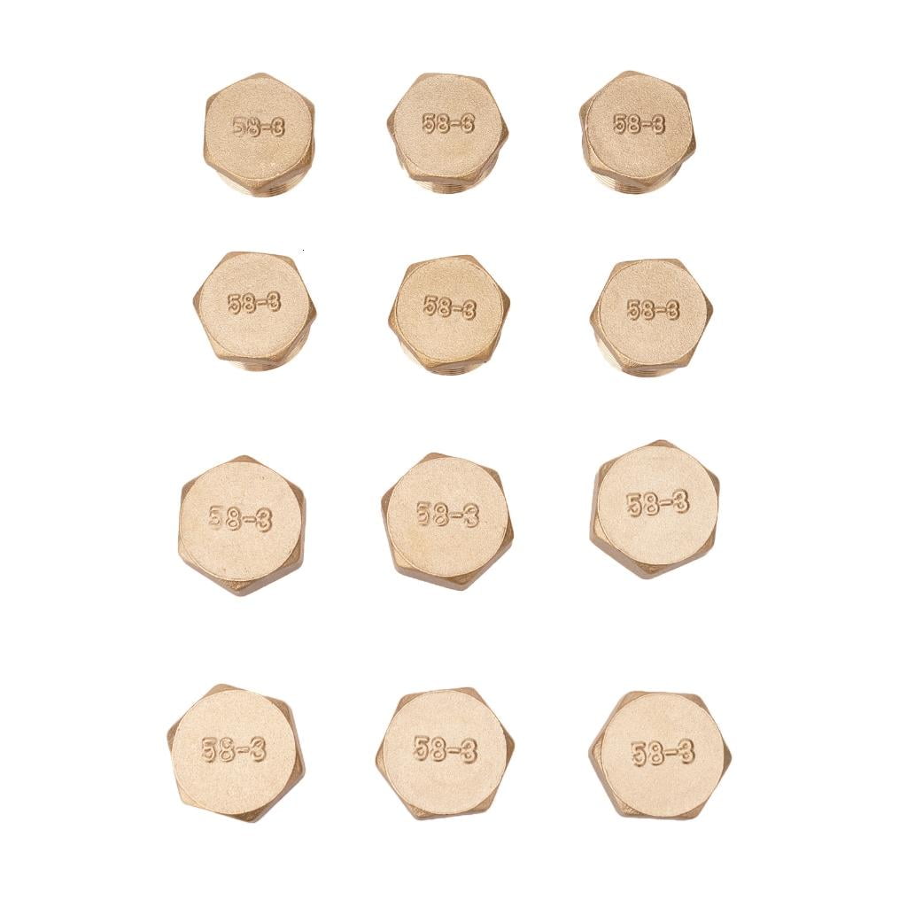 Set of 12 Pipe Stoppers Inner & Outer Threaded Pipe Threaded Plug ...
