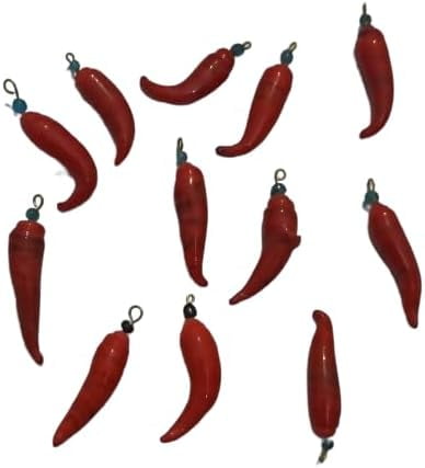 Set of 12 RED Chilli Figurine Home Décor LAL MIRCHI - Walmart.com