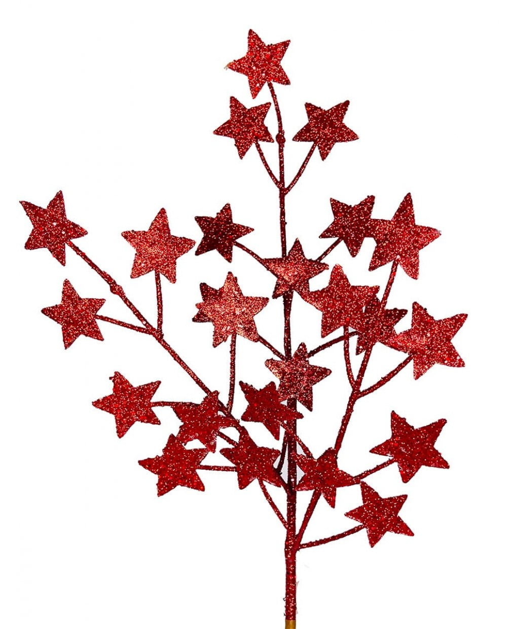 Set of 12 Red Glitter Stars On A Pick Decoration - Walmart.com