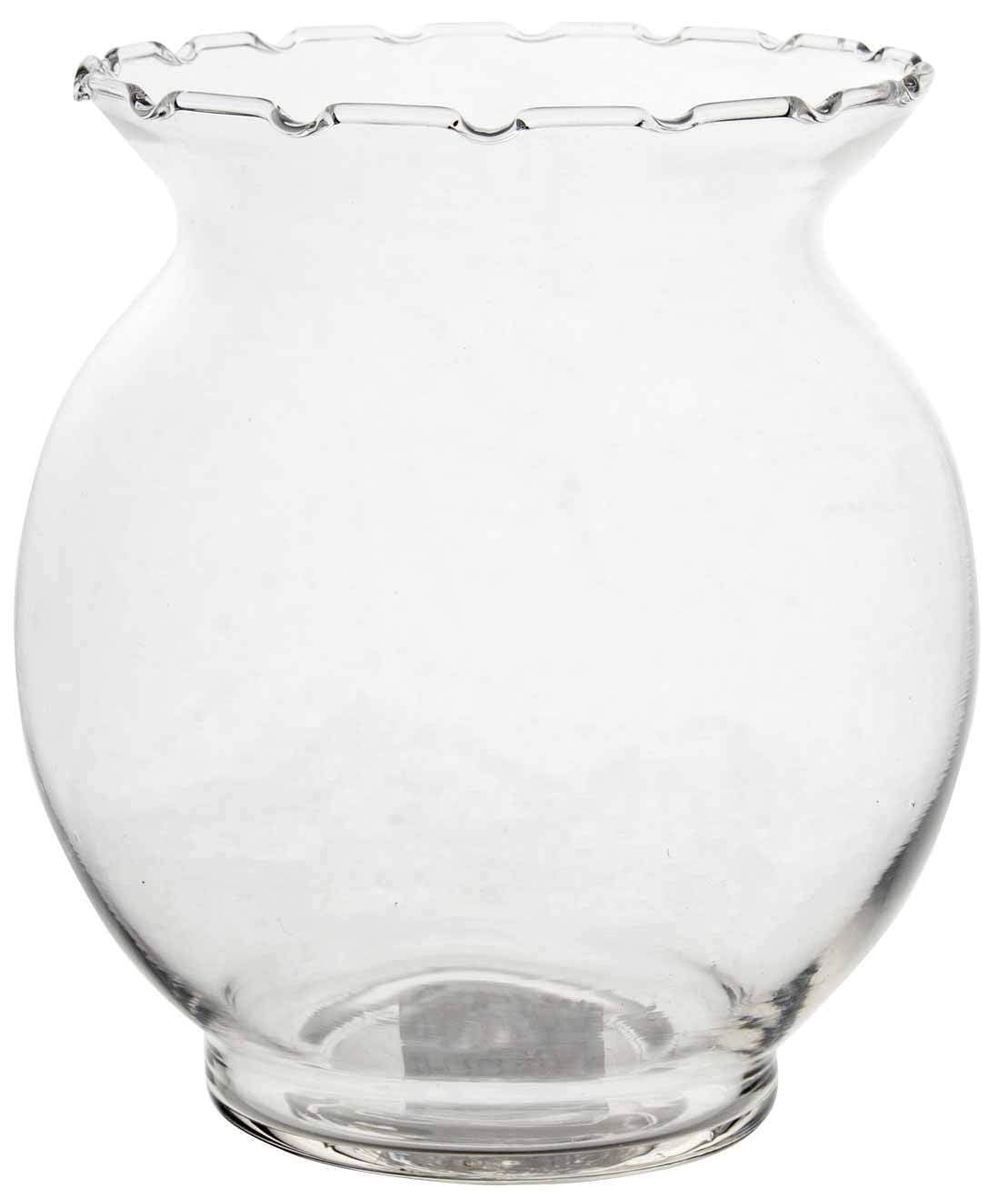 Set of 12 Ruffled Rim Glass Ivy Bowl Vase - Walmart.com