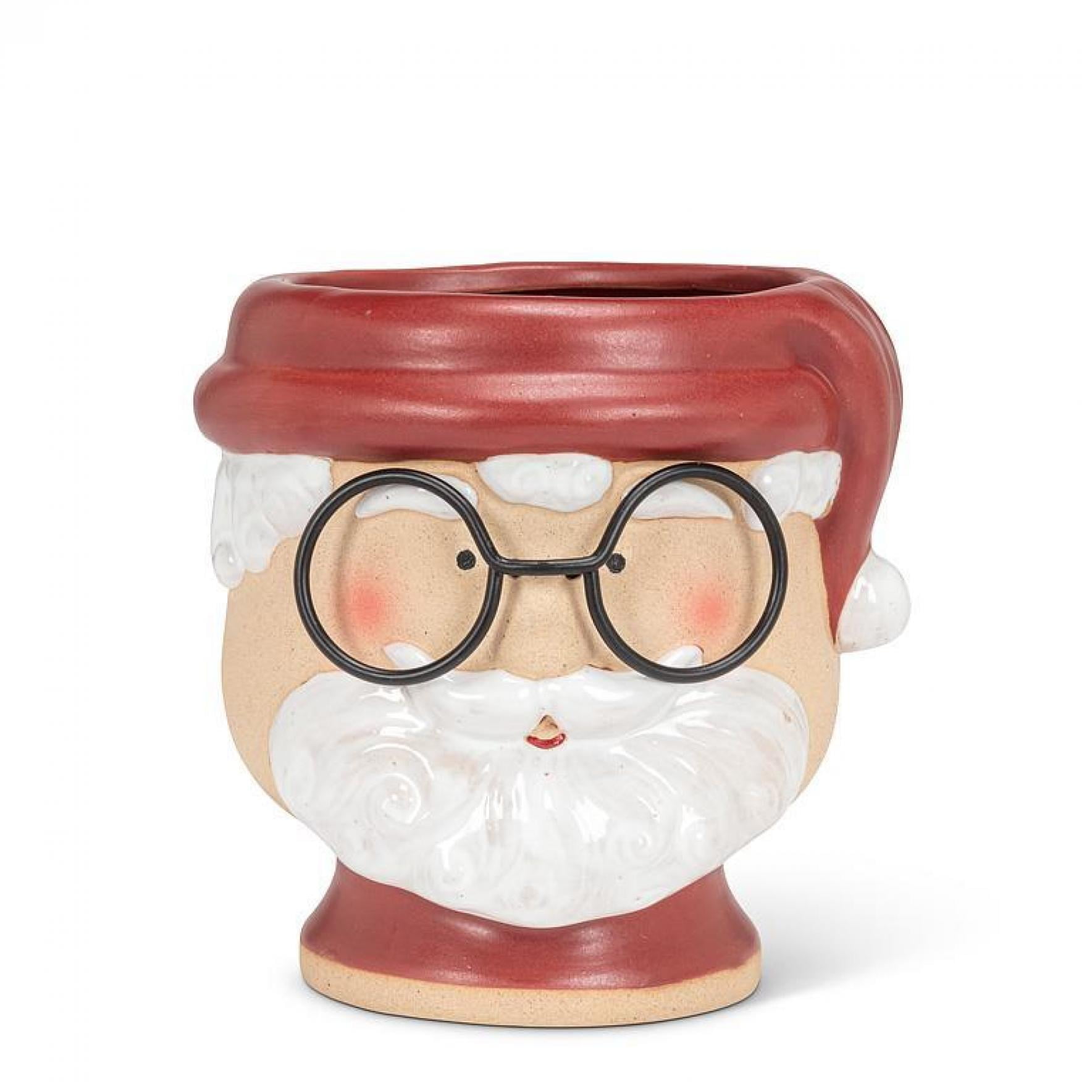Set of 12 Santa Face With Glasses Planter - Walmart.com