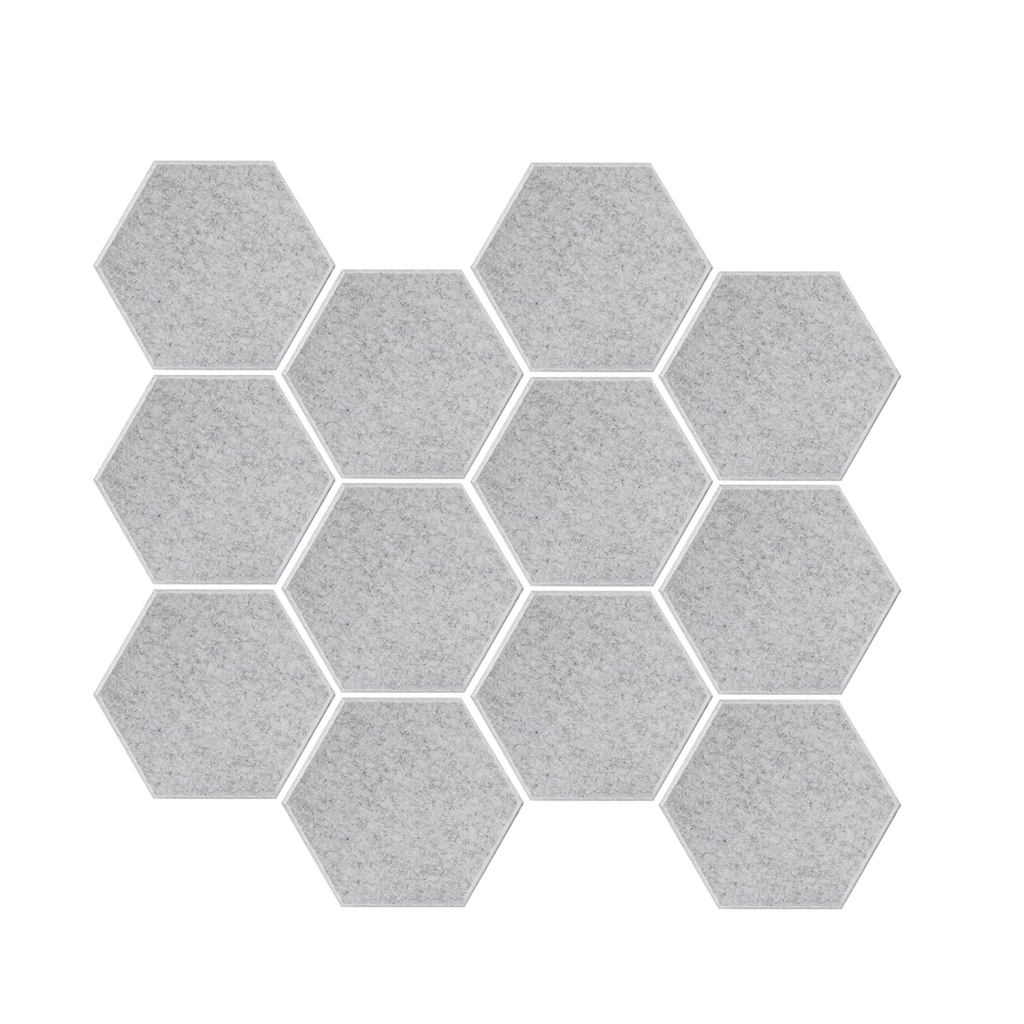 Set of 12 Self Adhesive Acoustics Foam Panels Hexagonal Shape ...