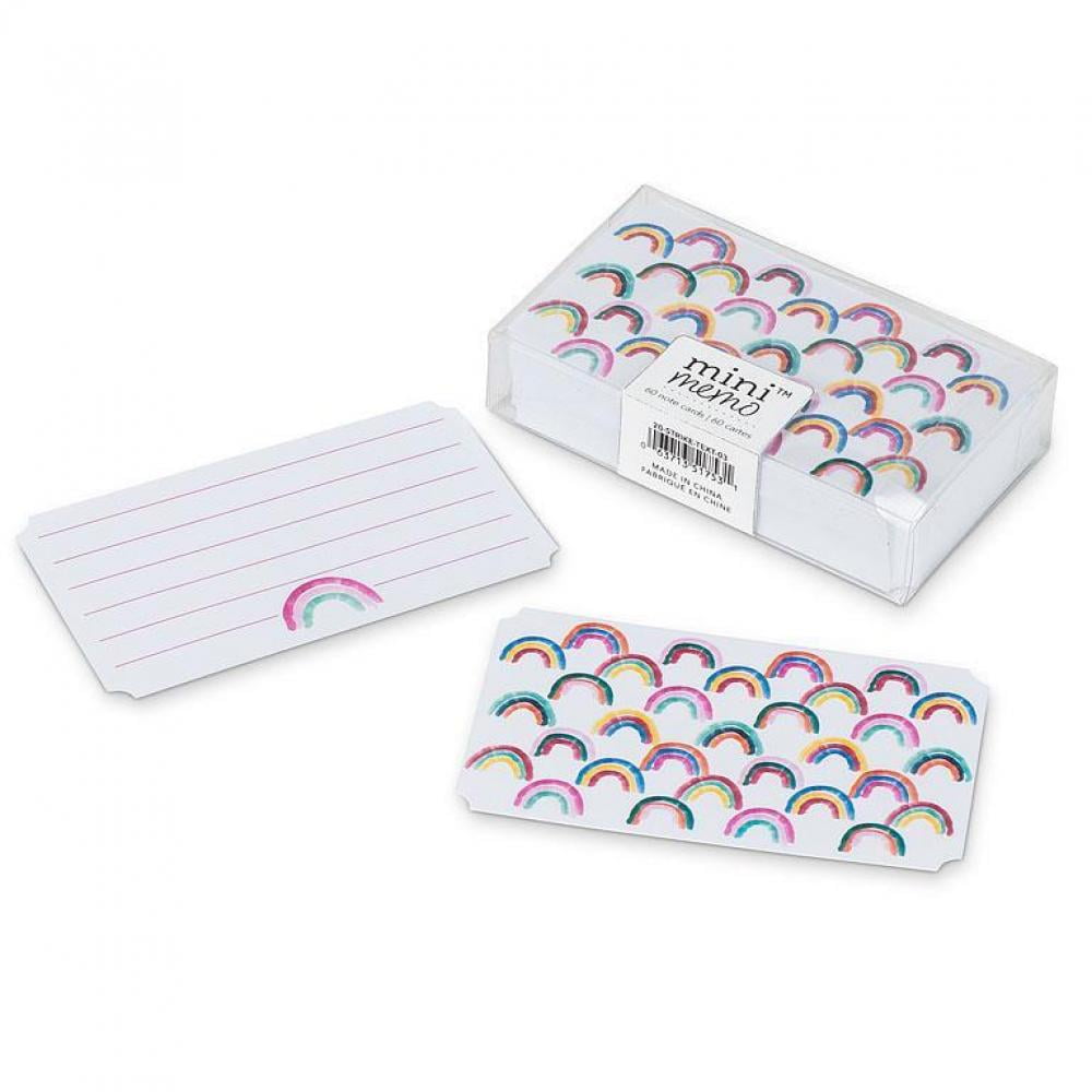 Set of 12 Set Of 50 Rainbow Mini Note Paper - Walmart.com
