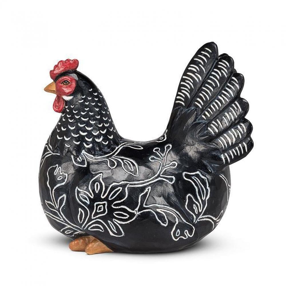 Set of 12 Sitting Engraved Hen Figurine - Walmart.com