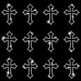 Set of 12 Small Cross Gothic Christian Catholic Crosses Faith Sparkly ...