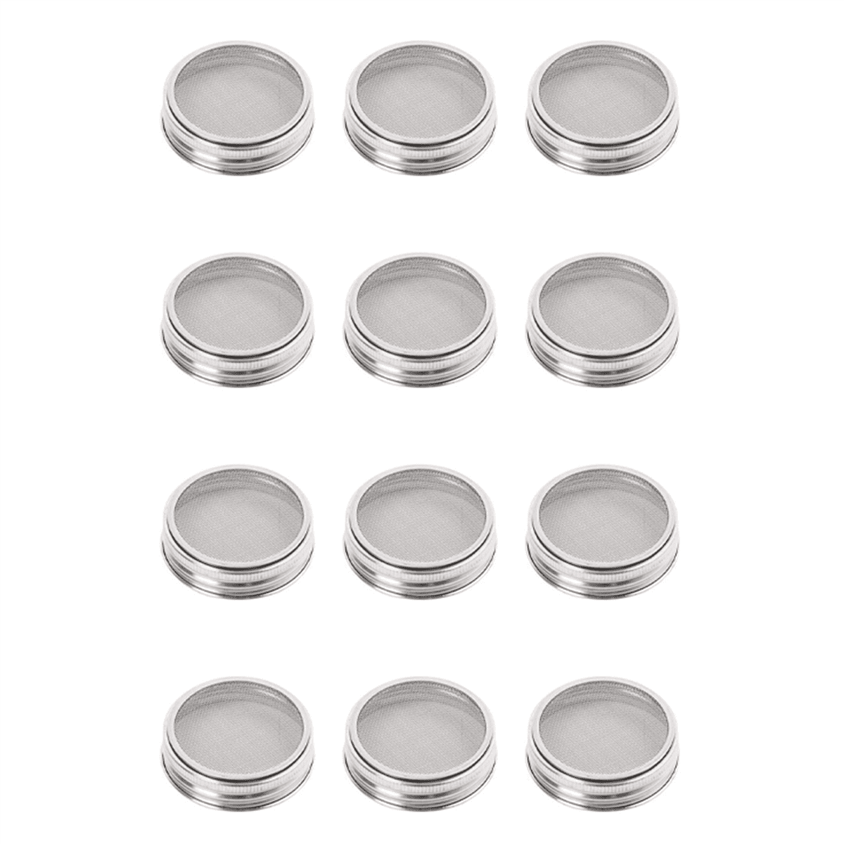 Set of 12 Stainless Steel Sprouting Jar Lid Kit for Superb Ventilation ...