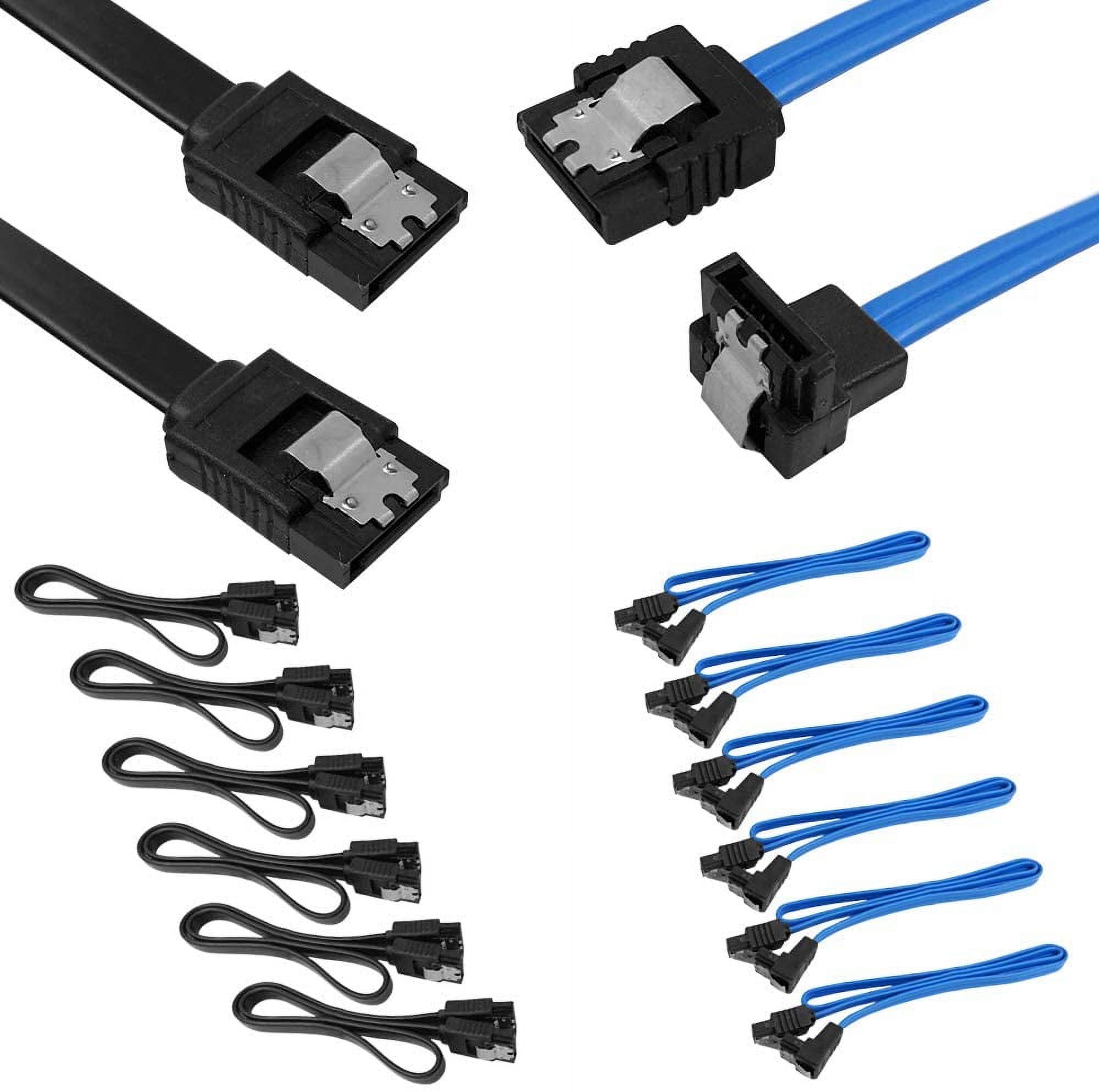 Cable Matters 3-Pack 90 Degree Right Angle SATA III 6.0 Gbps SATA Cable ...