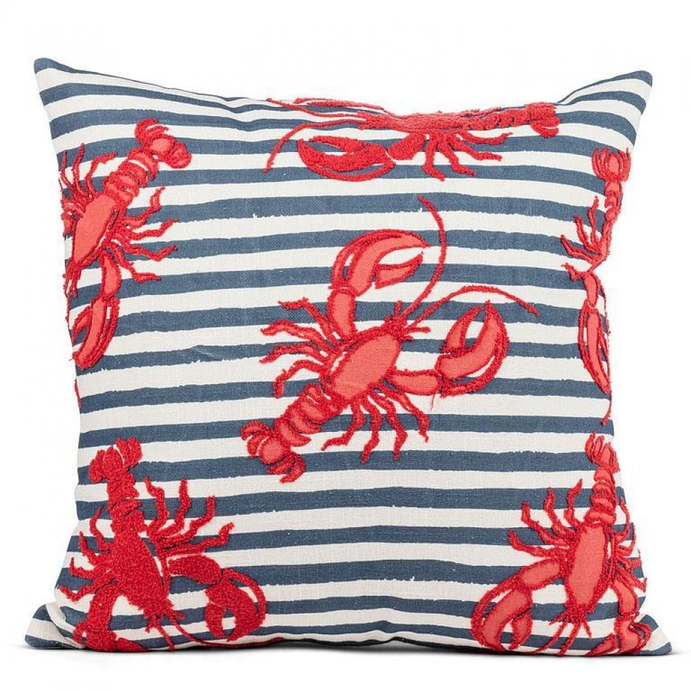 Set of 12 Striped With Lobsters Cushion - Walmart.com
