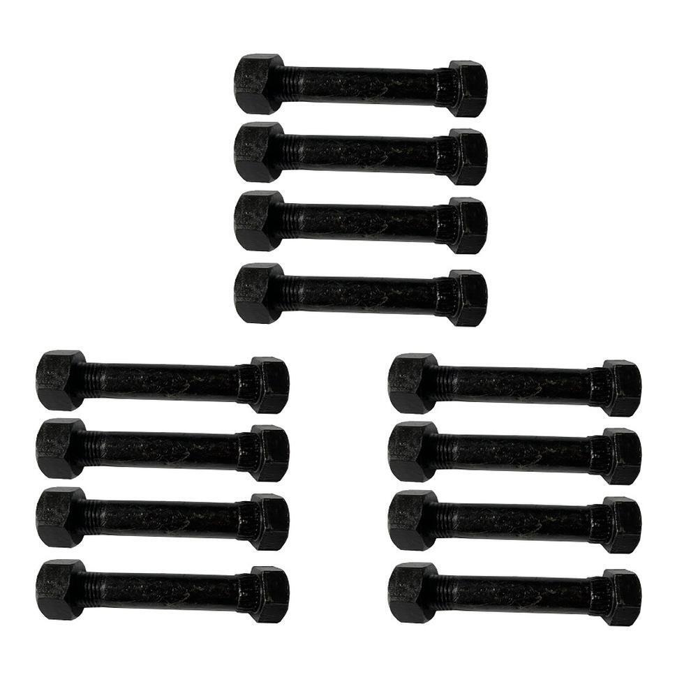 Set of 12 Trailer Leaf Spring Shackle Bolts 9/16"-18 X 3" Long w/ Nuts ...