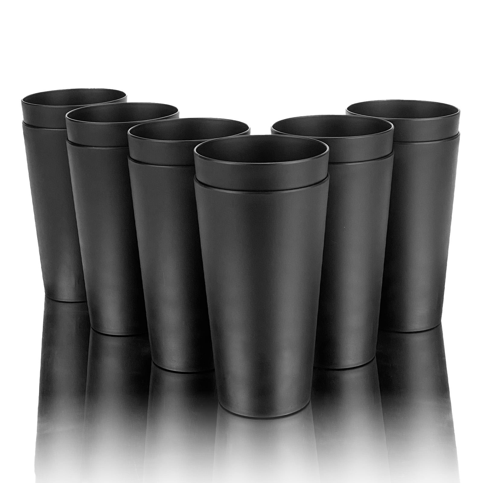 Yongzhenlite Set of 12 Unbreakable Plastic Drinking Cups, 32-Ounce ...