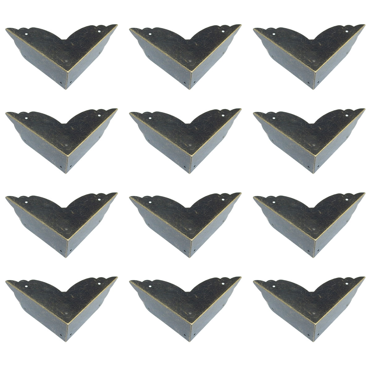 Set of 12 Vintage Metal Antique Style Furniture Corner Protectors for ...