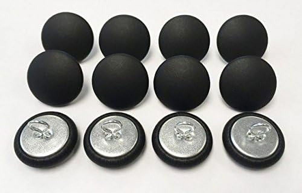 Set of 12 Wire Eye Back Upholstery Buttons Black Vinyl (#36-7/8 ...