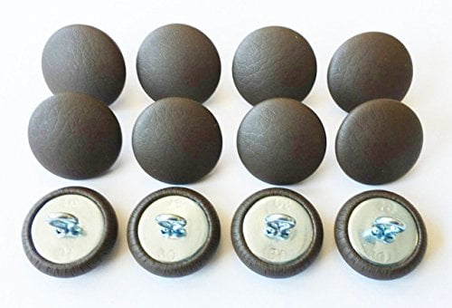 Set of 12 Wire Eye Back Upholstery Buttons Dark Chocolate Vinyl (#36-7/ ...