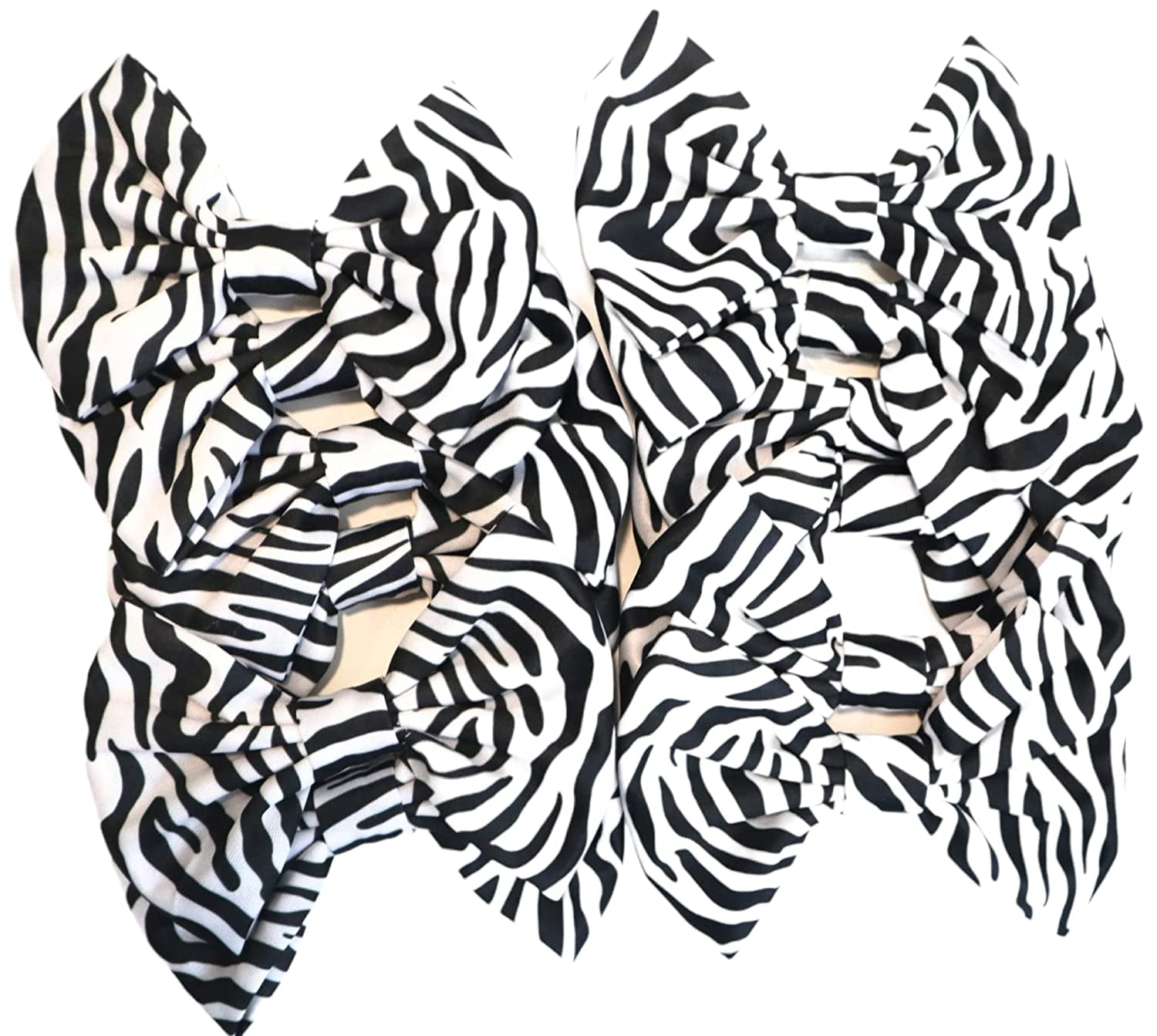 Set of 12 Zebra Bows 5 Inches Large Bows Wholesale Bows, DIY Fabric ...