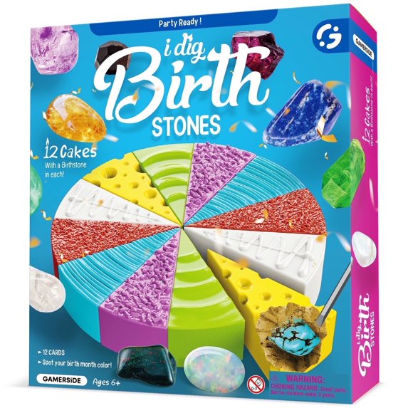 Piano Potato Gemstone Dig Kit, Dig Up 12 Birthstone Gemstones and ...