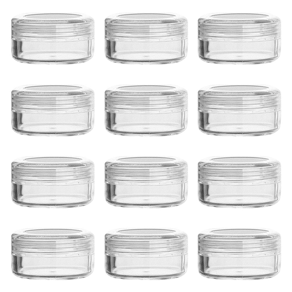 Set of 12 containers, Plastic, 3.8x2cm, Transparent - Walmart.com