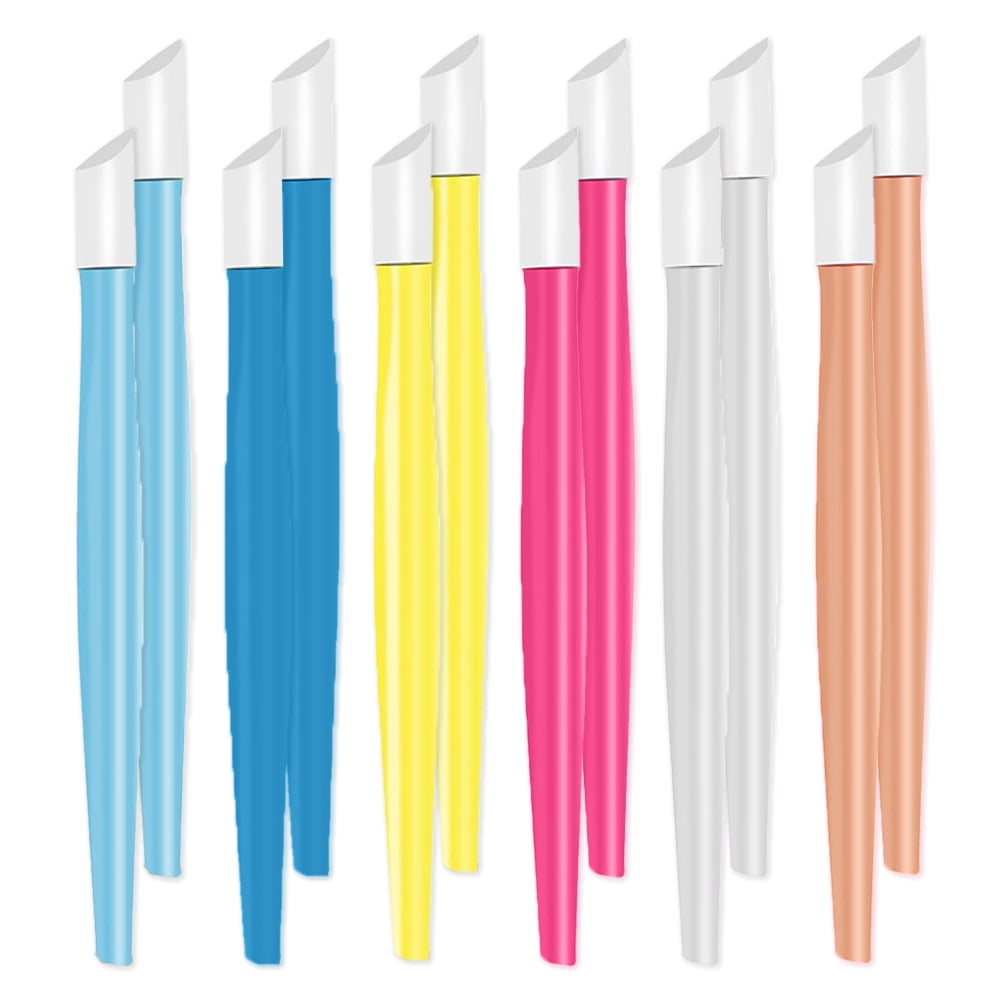 Set of 12 cuticle pushers, 2 pcs/set, Rubber/Plastic, Manicure/Pedicure ...