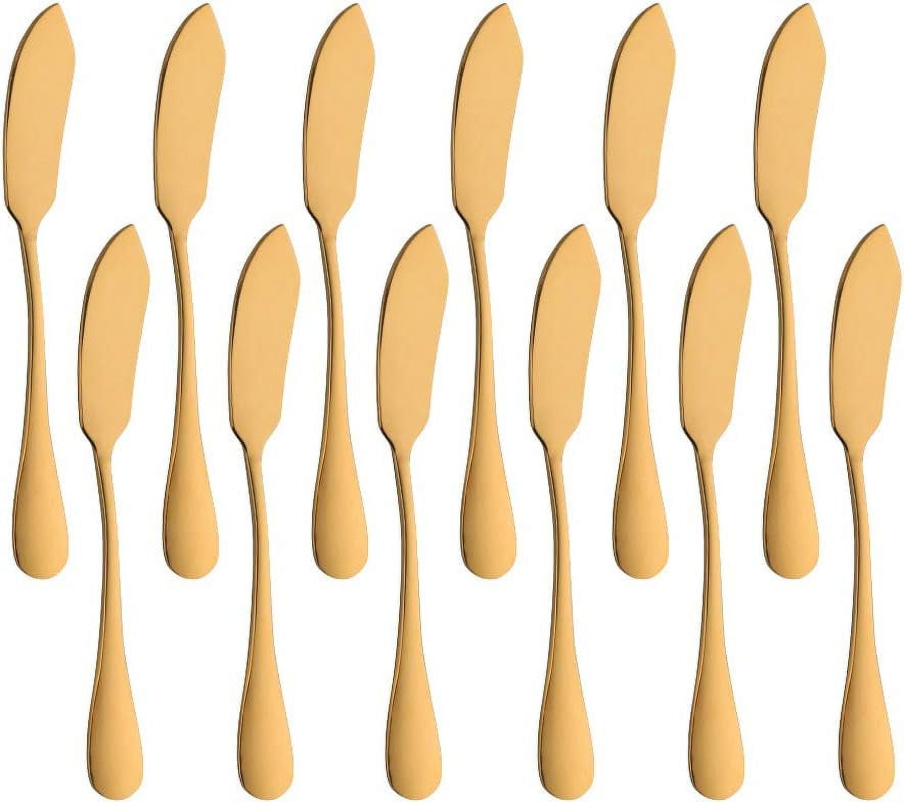 Set of 12 stainless steel knives - mini kitchen knives for toast ...