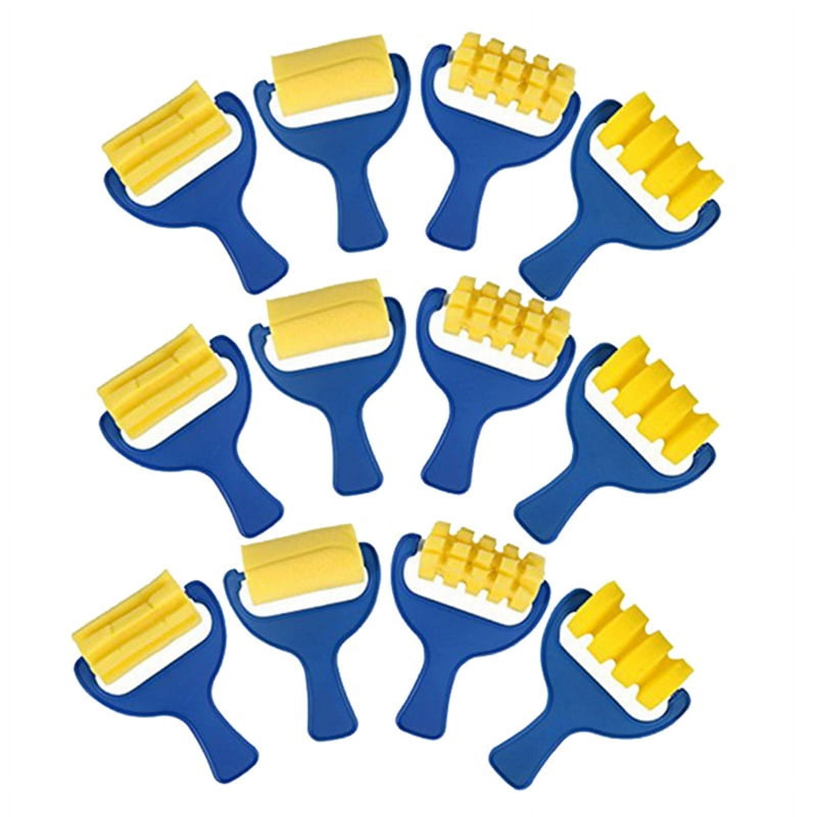 Set of 12pcs Sponge Paint Roller Brush DIY Children Painting Brushes ...